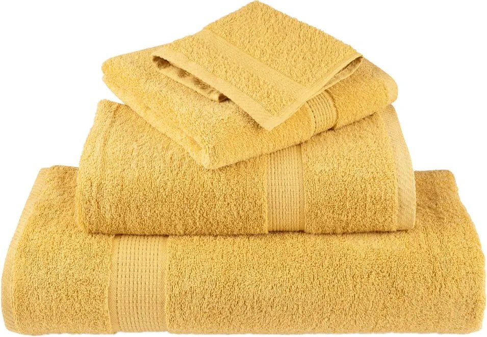 Prémiové ručníky SOLUND 4 ks zlaté 50x100 cm 600 g/m² 137282