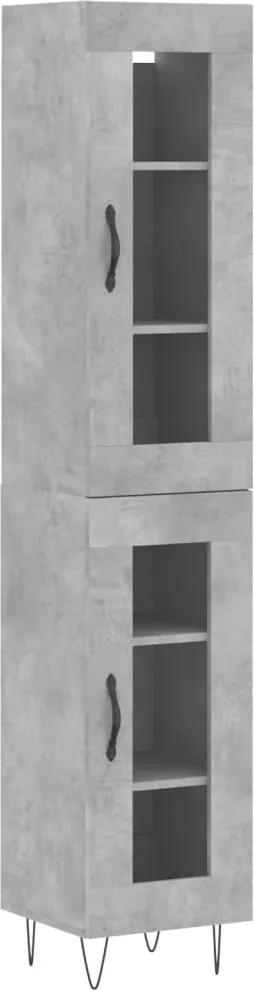 vidaXL Skříň highboard 34,5x34x180 cm kompozit [3199461] Barva: bílá s vysokým leskem