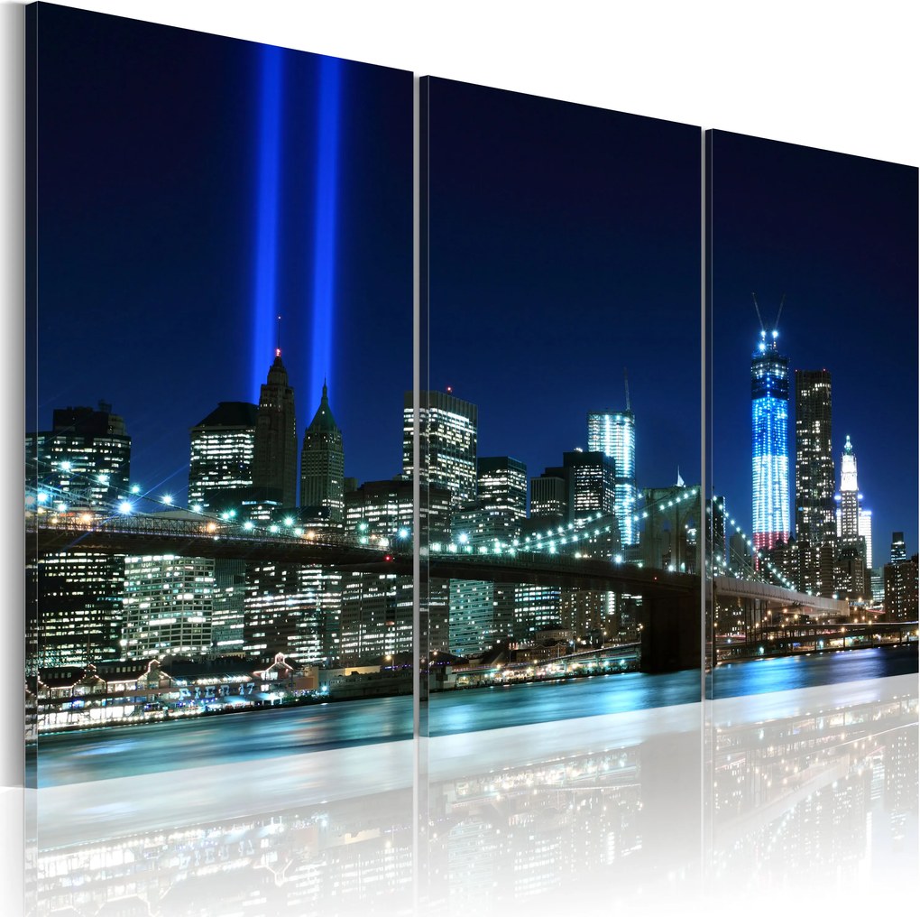 Obraz - Blue lights in New York 120x80