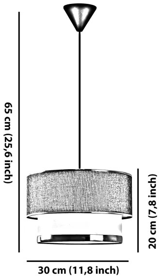 Lustr na lanku ERO 1xE27/60W/230V krémová/zlatá