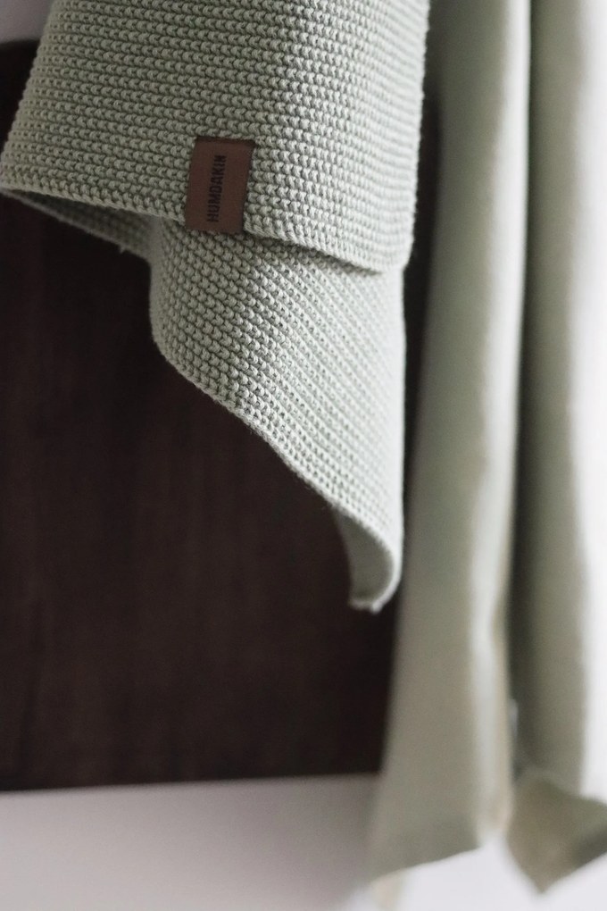 Kuchyňská utěrka Humdakin Knitted 45 x 70 cm světlý šedá