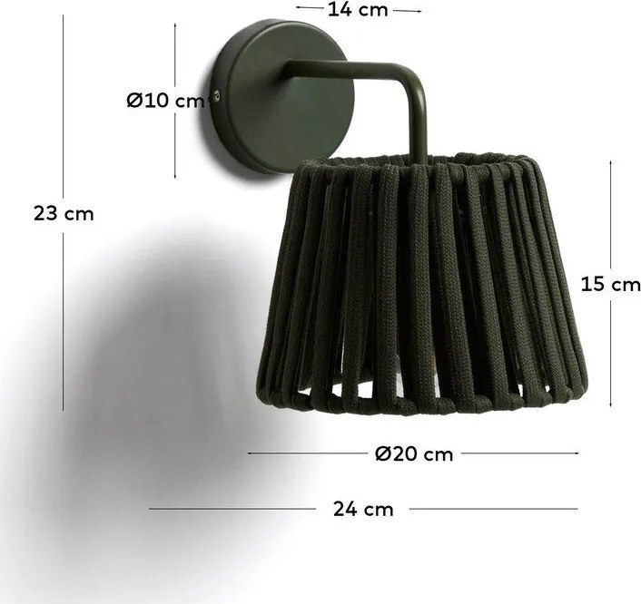 LED nástěnné solární venkovní svítidlo (výška 23 cm) Aldet – Kave Home