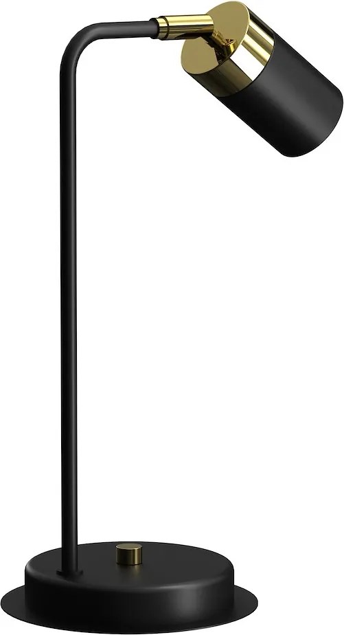 Stolní lampa Joker, 1x zlaté/černé kovové stínítko, b