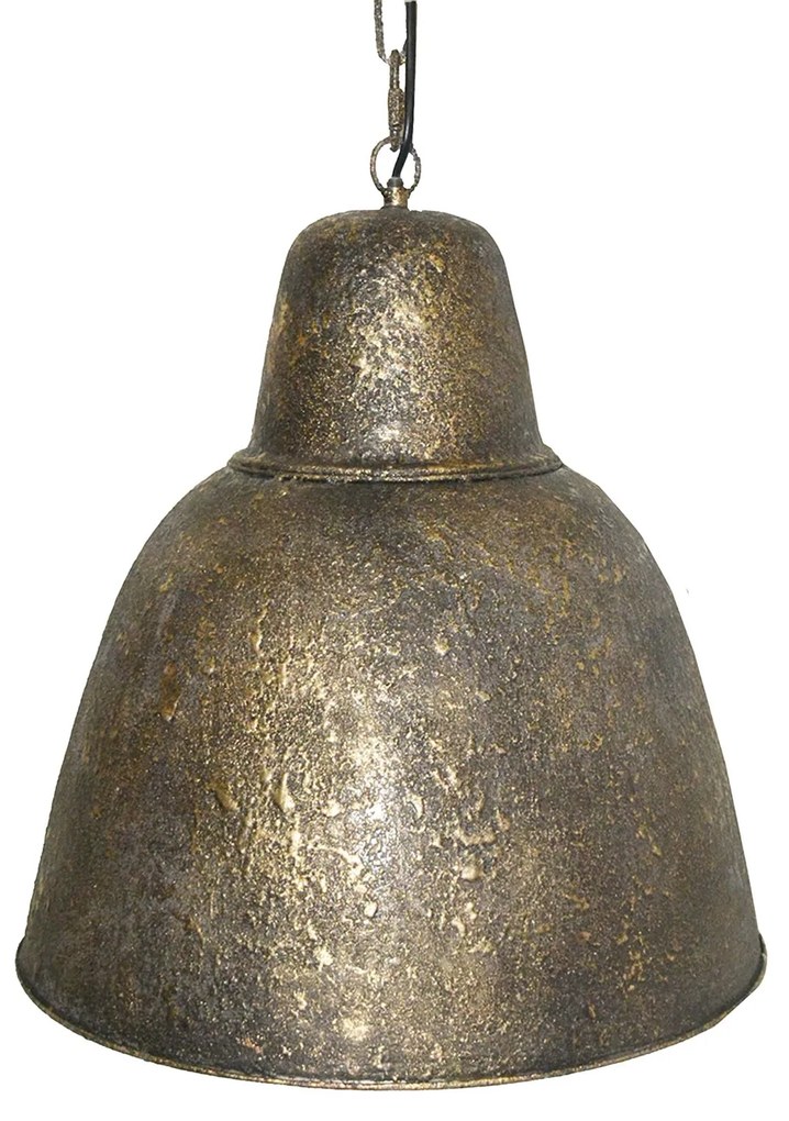Zlatý kovový lustr s patinou Ann – Ø 40*44/150 cm E27/max 1*40W