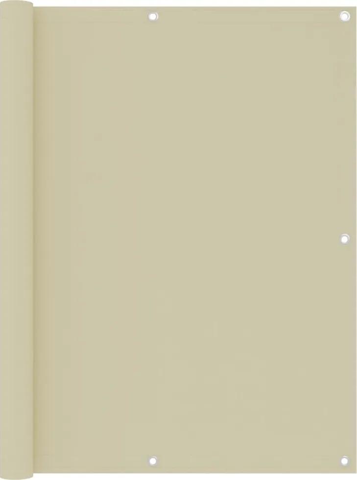 vidaXL Balkonová zástěna 120 x 500 cm 100% polyester oxford [134898] Barva: krémová