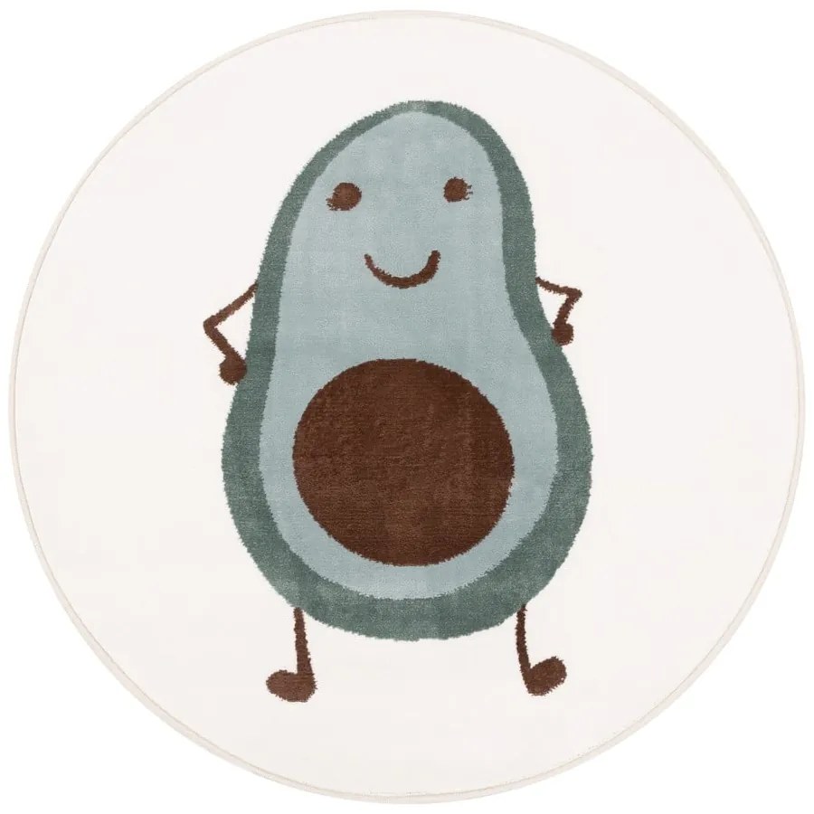 Dětský koberec v mentolové barvě/slonovinový ø100 cm Avocado Mint – FD Biano.cz