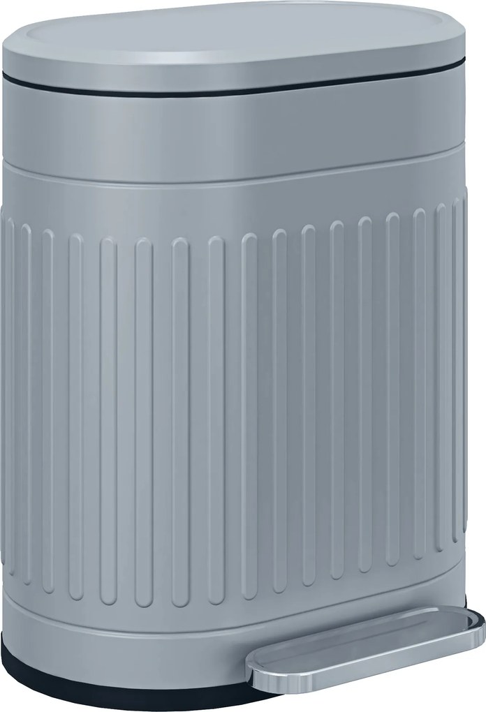Mülleimer 20L Treteimer mit Deckel Fußpedal herausnehmbarem Inneneimer Soft-Close-Funktion 36,5 x 31,2 x 45 cm, Grau