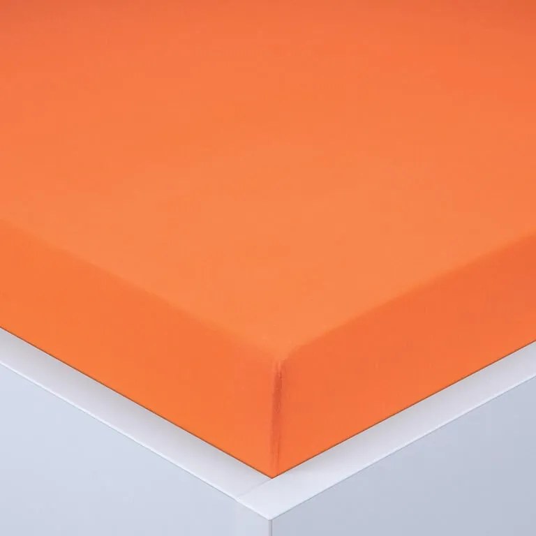 Napínací prostěradlo jersey EXCLUSIVE oranžové 160 x 200 cm