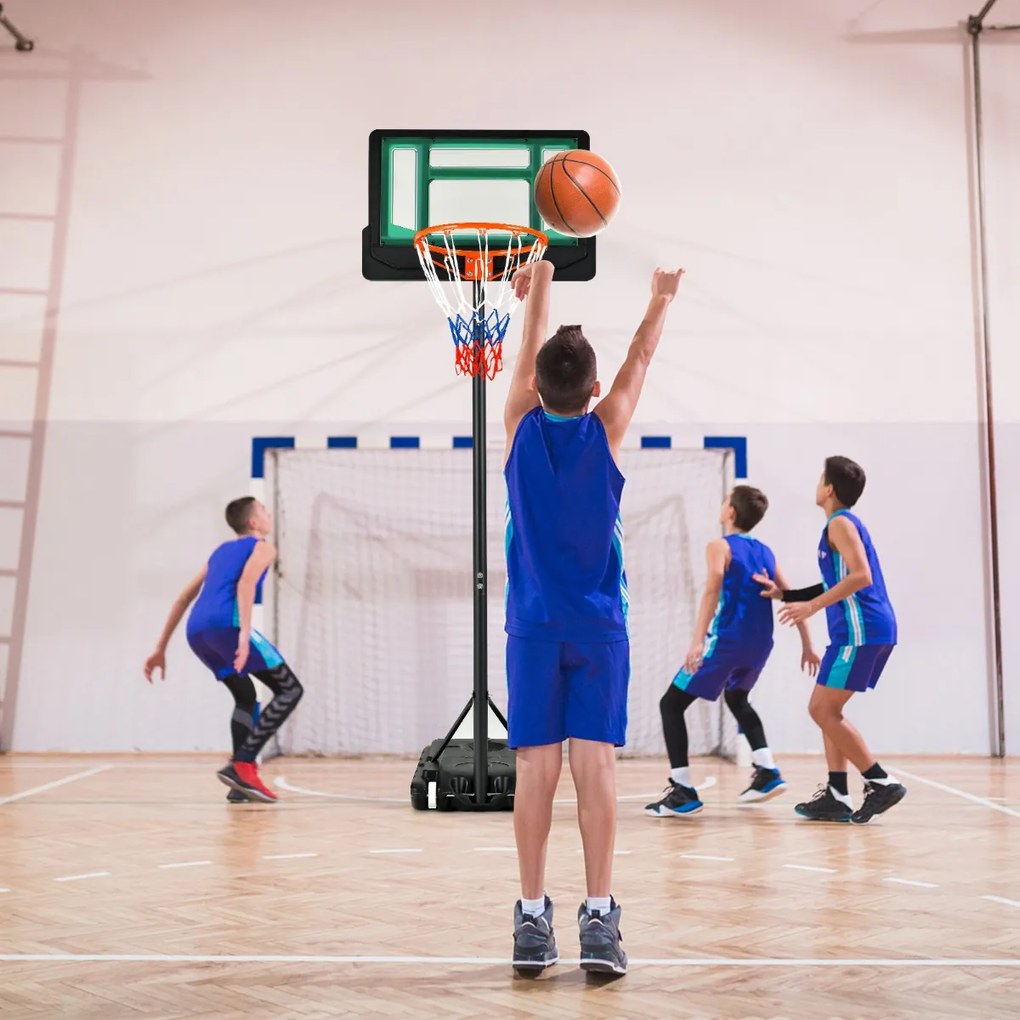 Costway Basketbalový stojan 90/158-210 cm výškově nastavitelný basketbalový koš