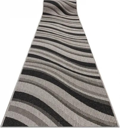 Běhoun SIZAL FLOORLUX model 20353 stříbro / černý