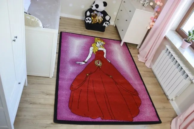 Dětský koberec Kids Princess růžový C425