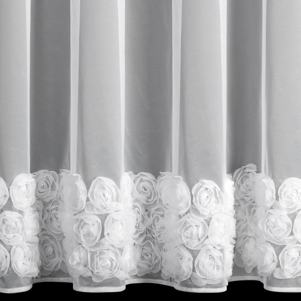 ZÁCLONA NA PÁSCE EVA MINGE ROSES4 400X160 CM BÍLÁ