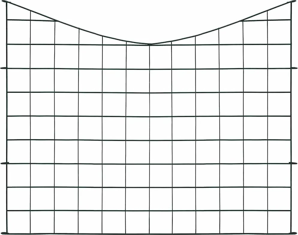 Zahradní plot s obloukem dolů 77,5 x 64 cm zelený 146104