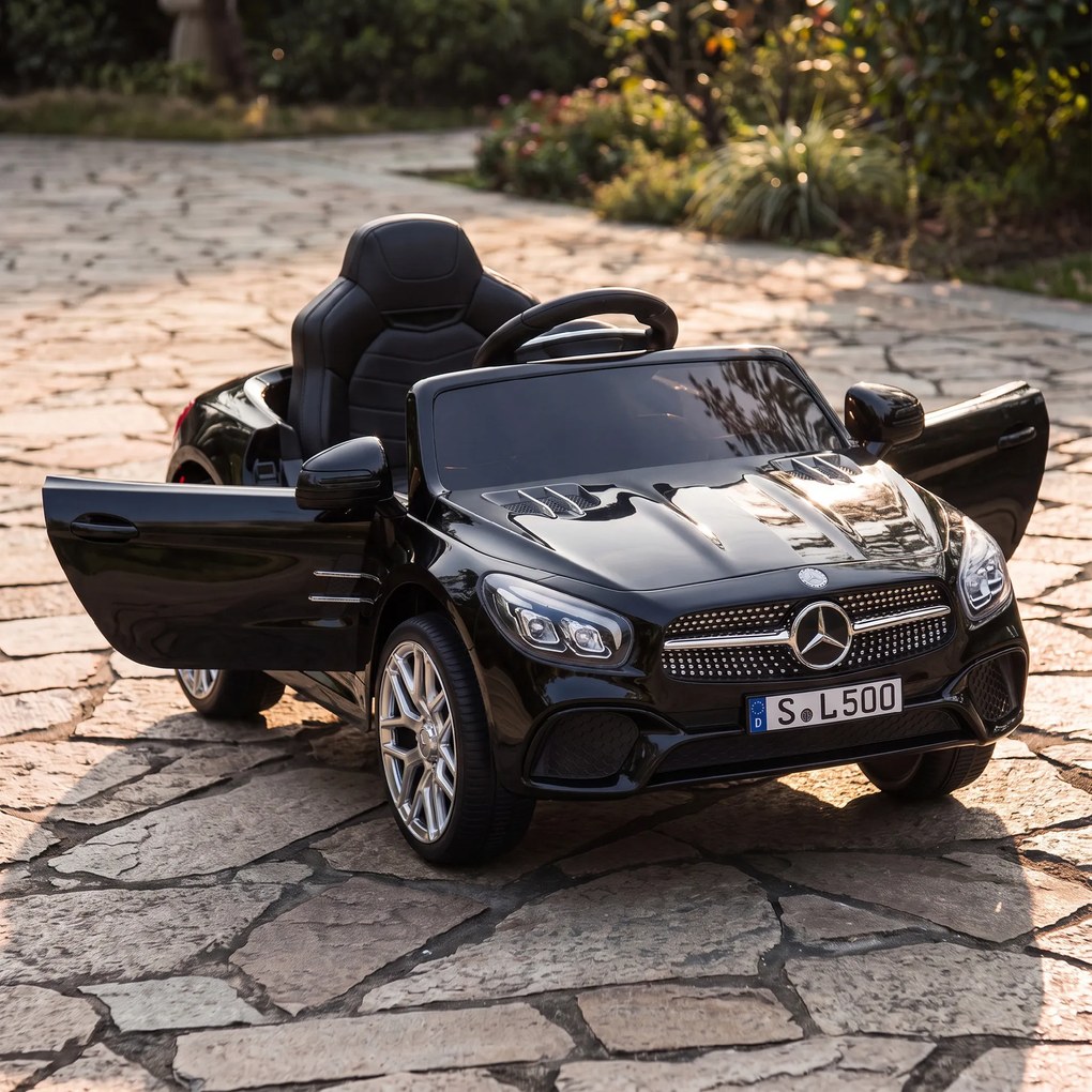 AIYAPLAY Mercedes-Benz elektrické auto pro děti s dálkovým ovládáním, černé