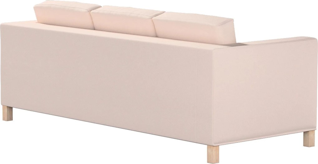 Potah na pohovku IKEA Karlanda 3-místná nerozkládací, krátký barva růžová látka pletený vzor