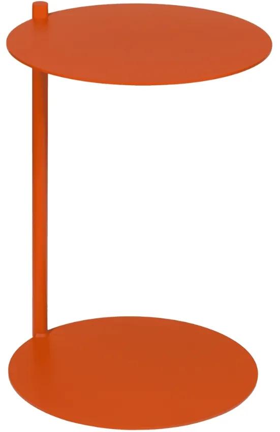 noo.ma Oranžový kovový odkládací stolek Ande 40 cm