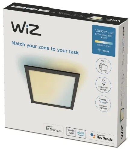 WiZ - LED Stmívatelné stropní svítidlo SUPERSLIM LED/12W/230V černá Wi-Fi
