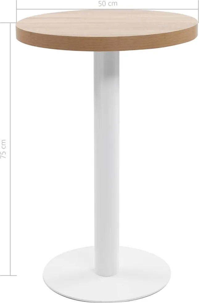Bistro stolek světle hnědý 50 cm MDF 286417