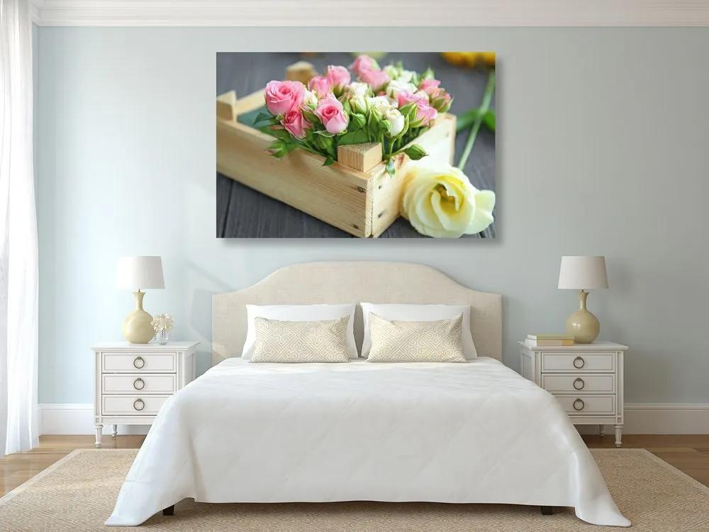 Obraz něžná květinová kompozice - 90x60 cm