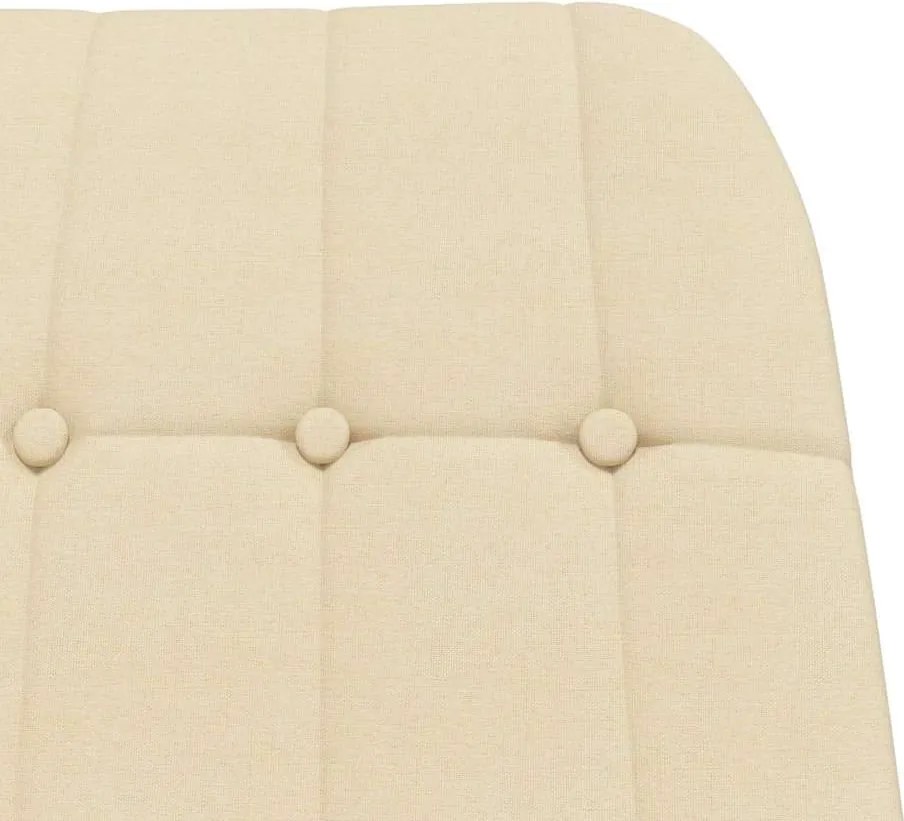 Houpací křeslo s podnožkou krémové textil 3097706