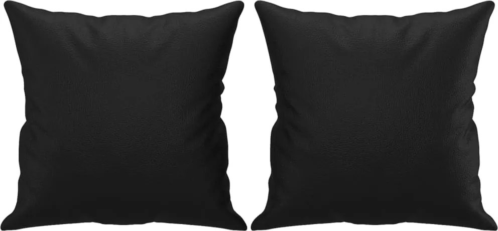 2místná pohovka s polštáři černá 120 cm umělá kůže 3200925