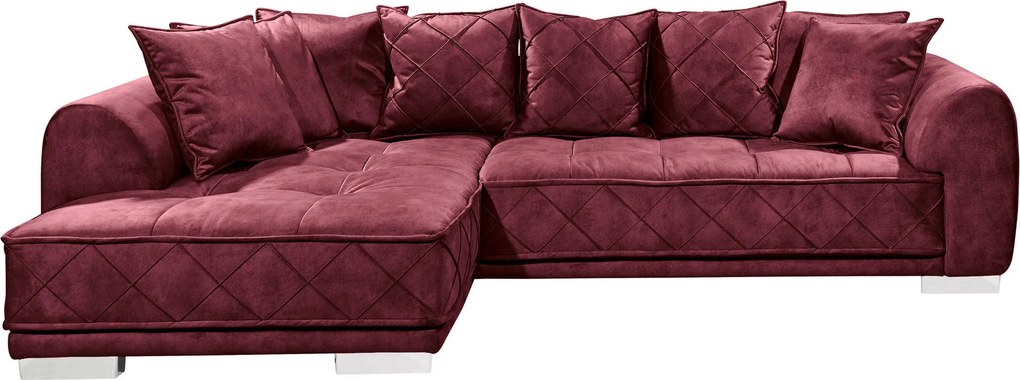 XXXLutz ROHOVÁ SEDAČKA, textil, bordeaux MID.YOU - Sedací soupravy - 002220007703