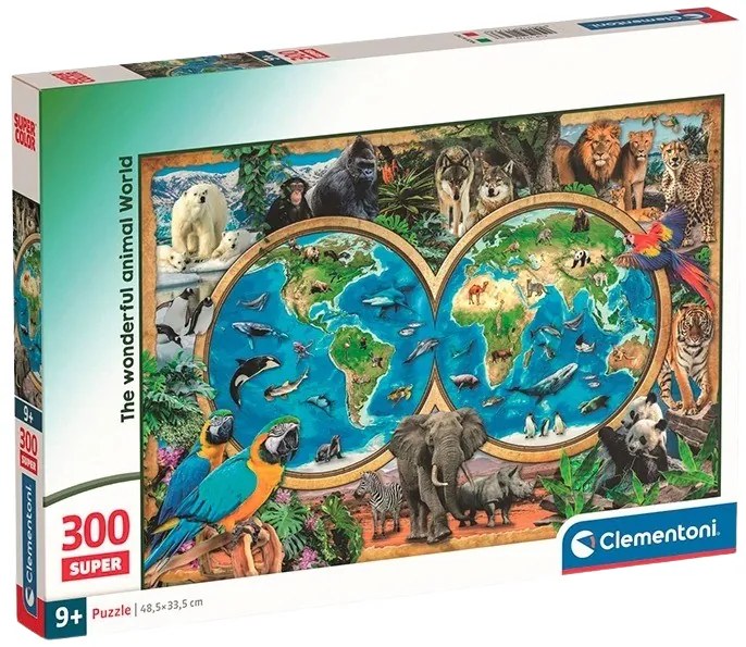 Clementoni - Puzzle 300 Úžasný svět zvířat