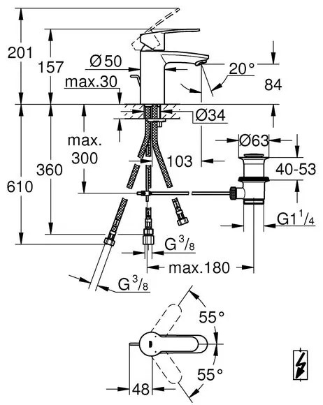 Grohe Eurostyle Cosmopolitan Baterie umyvadlová 33561002