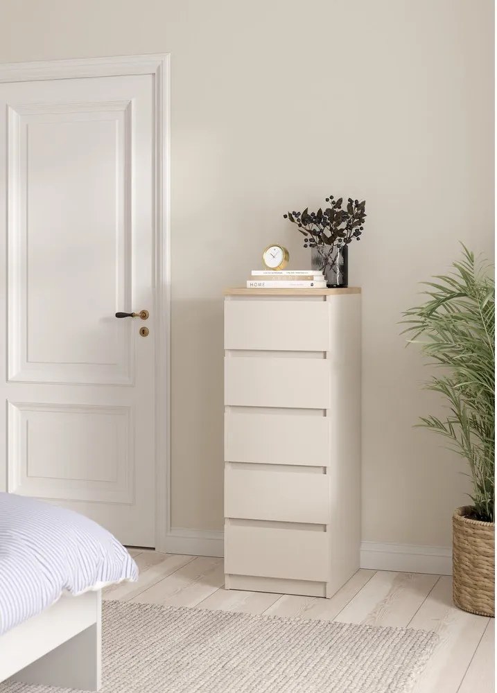 Krémová komoda 40x111x50 cm Naia – Tvilum