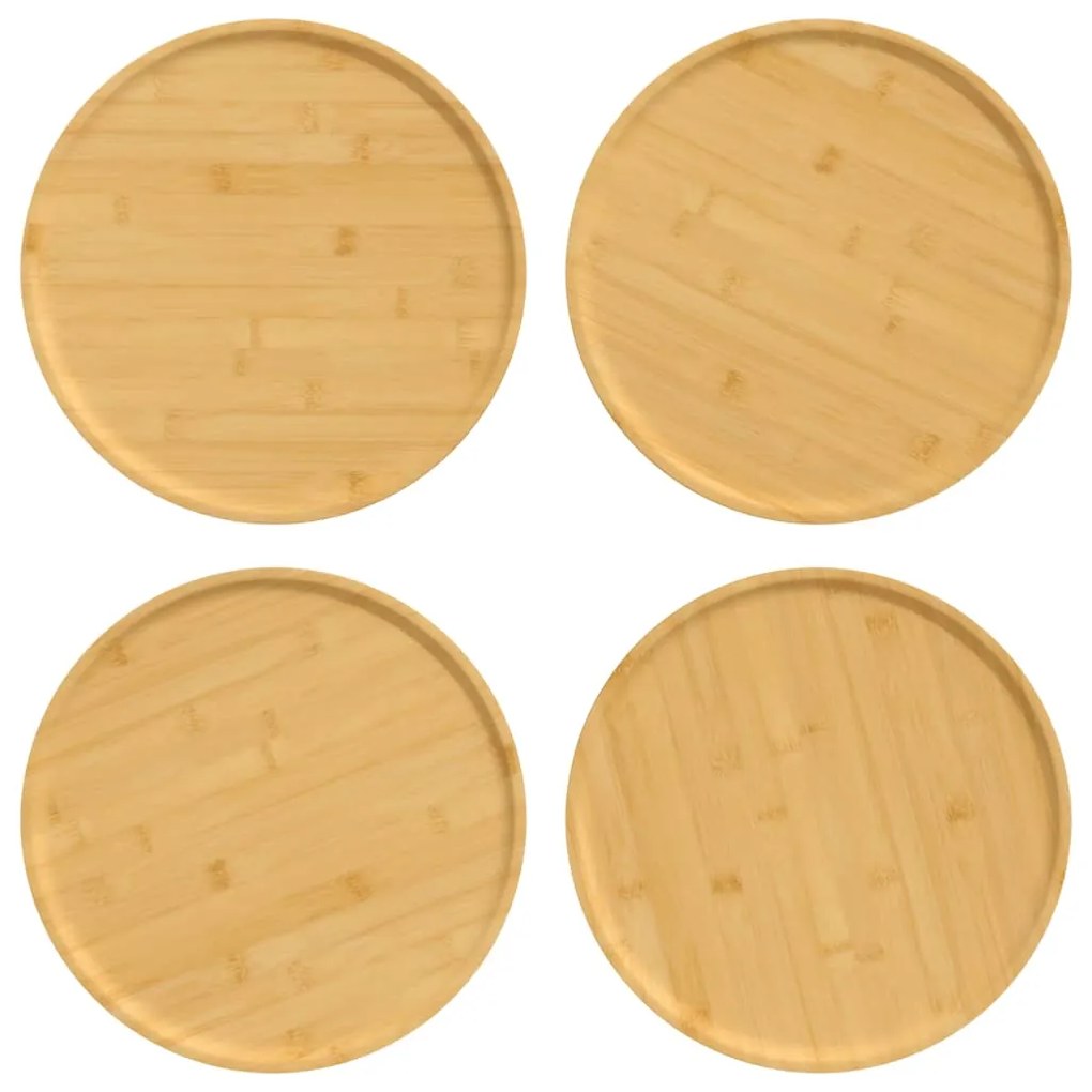 Talíře Na Pizzu 4 Ks Ø 32 X 1,5 Cm Bambus