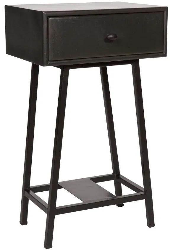 OnaDnes -20% Hoorns Černý mangový noční stolek Trax 30 x 45 cm