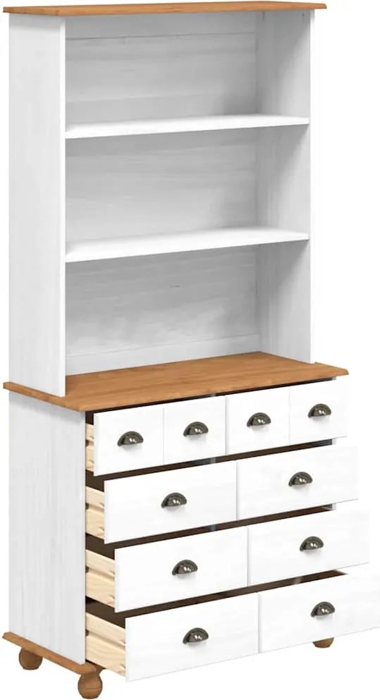 Kotec ASKIM Bílá 91 x 40 x 184 cm Masivní borové dřevo 3334643