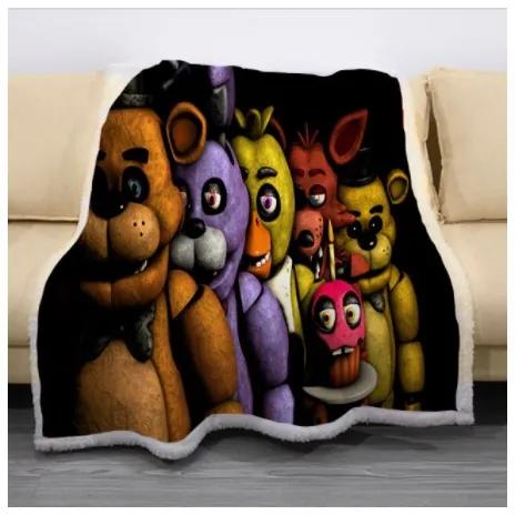 Plyšová deka s 3D potiskem Five Nights at Freddys Variace: 27, Velikost: 130 x 150 cm