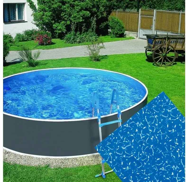 Planet Pool Náhradní bazénová fólie Waves pro bazén průměr 4,6 m x 1,2 m