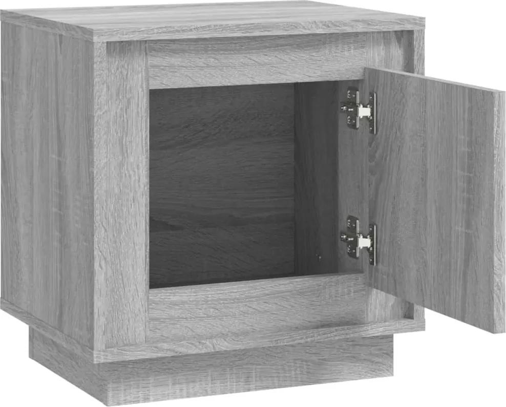 vidaXL Noční stolek 44 x 35 x 45 cm kompozitní dřevo [819848] Barva: Betonová šedá