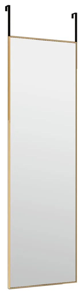 Zrcadlo na dveře zlaté 30 x 100 cm sklo a hliník - Default Title