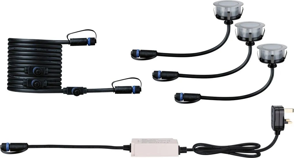 P 94906 Plug & Shine LED zemní svítidlo Floor IP67 3000K 3x1,3W 30VA antracit - PAULMANN