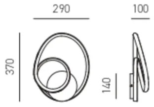 Gea Luce DIVA A ORO SPAZZOLATO -LED Stmívatelné nástěnné svítidlo 20W/230V zlatá