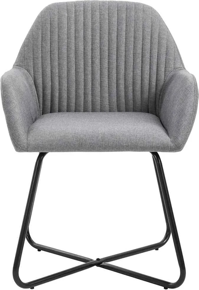 Jídelní židle 4 ks světle šedé textil 277094