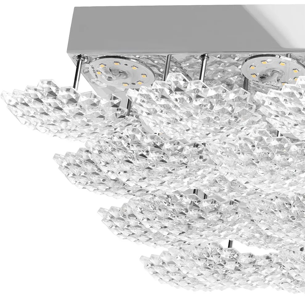 Toolight Toolight, LED stropní svítidlo 38x35cm, 40W, 4000K, 3600lm, MS015-C, chromová, OSW-09627