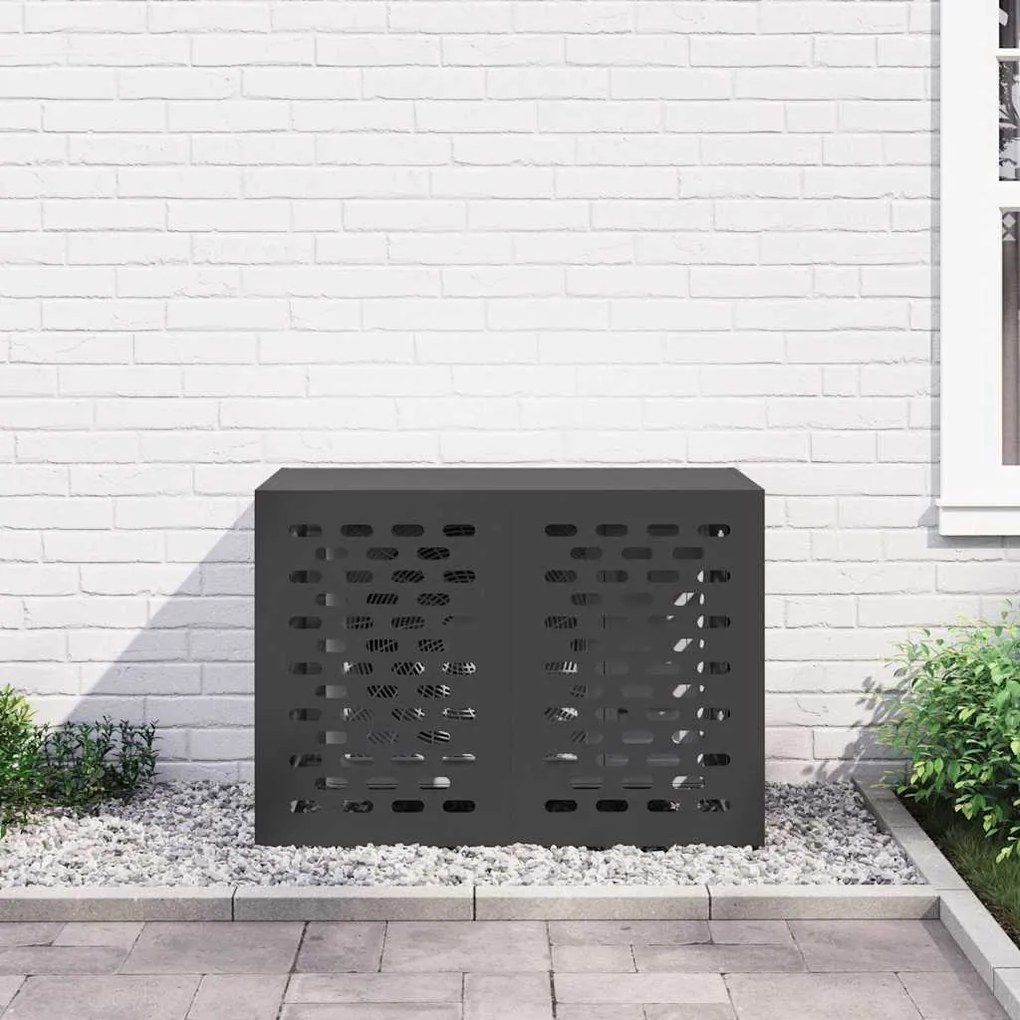 vidaXL Ochrana klimatizace Stříbrná 100 x 50 x 70 cm Pozinkovaná ocel [865902] Barva: Olivově zelená