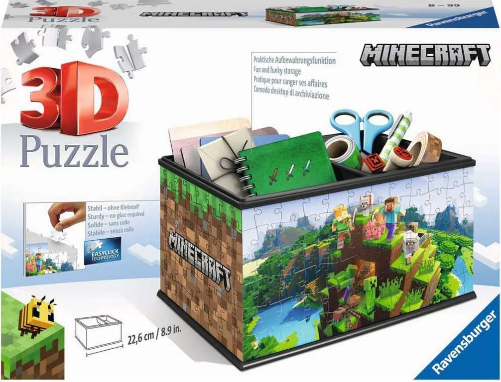 RAVENSBURGER Puzzle 3D úložný box Minecraft 216 dílků plast 2411286