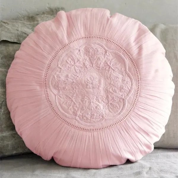 Jeanne d'Arc Living Povlak na polštář Heavenly pink 50cm, růžová barva, textil