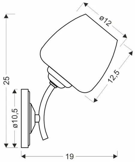 Nástěnná lampa ZINA 1xE27/40W/230V