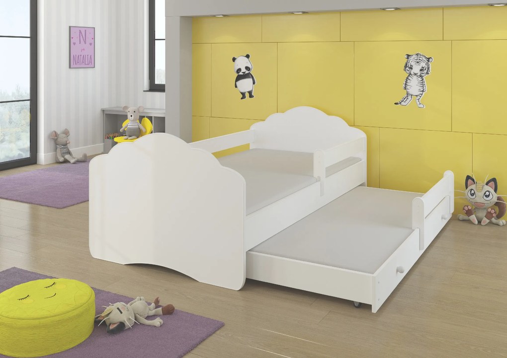 ADRK Furniture Dvojitá postel s bariérkou a matracemi CASIMO II 160x80 CH-Cas-II- Bar- W-E090