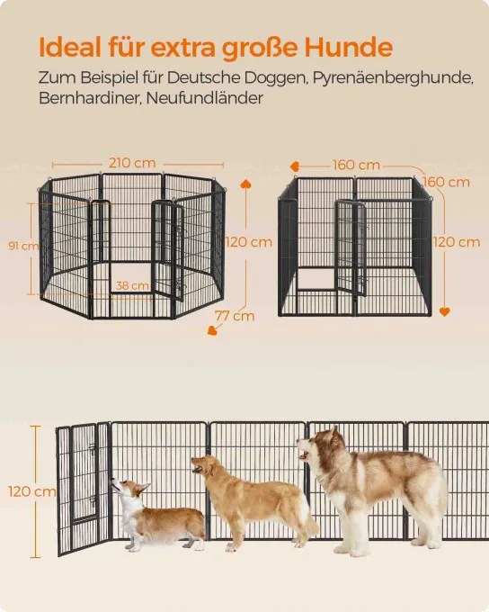 Ohrádka pro psy a domácí zvířata PPK012B01