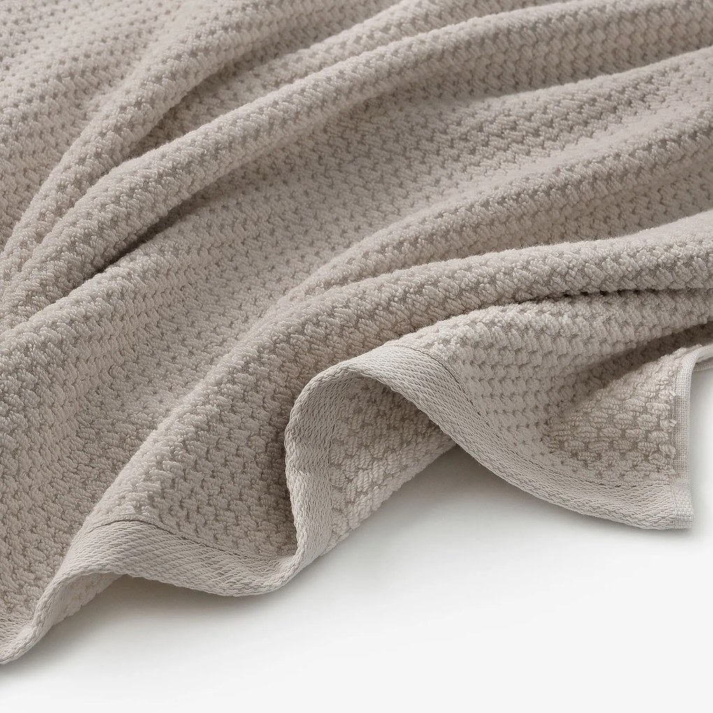 Goldea bavlněný froté ručník / osuška micro pure - šedohnědý 70 x 140 cm