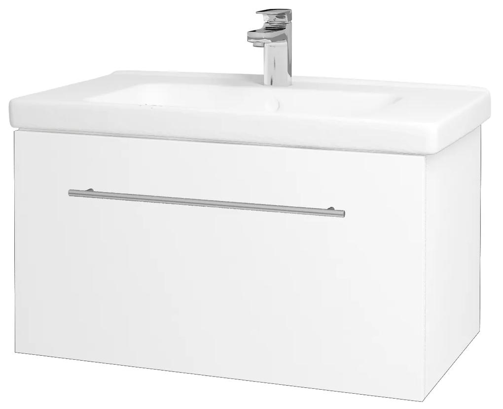 Dřevojas Koupelnová skříň BIG INN SZZ 80 Varianta: M01 Bílá mat / Úchytka T03 / M01 Bílá mat