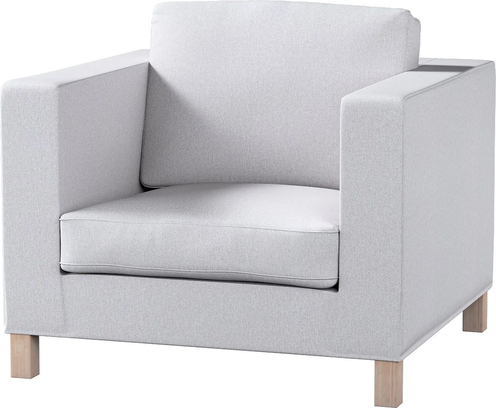 Potah na křesko IKEA Karlanda, krátký barva šedá látka pletený vzor