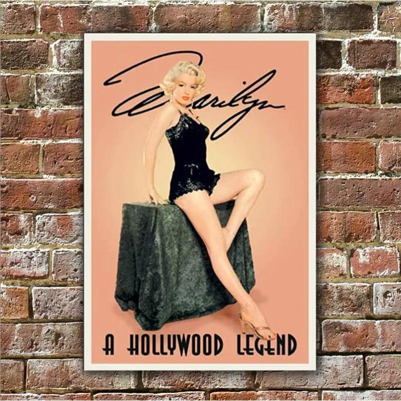 Plechová cedule Marilyn Monroe Hollywood Legend 40 cm x 32 cm